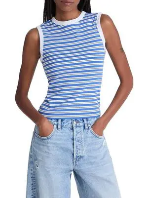 Madewell Compact Cotton Shell Tank - Retro Blue
