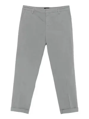 DONDUP Pressed-crease Turned-up Trousers - Grey