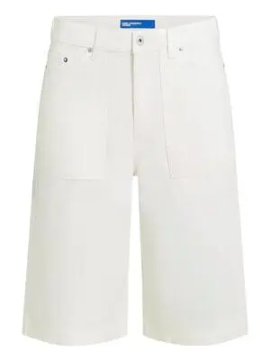 Karl Lagerfeld Denim Bermuda Shorts - Neutrals