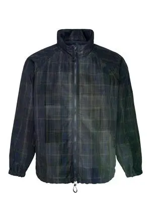 Comme Des Garçons Check-pattern Zip-up Jacket - Blue