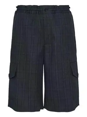 Comme Des Garçons Check-pattern Shorts - Grey