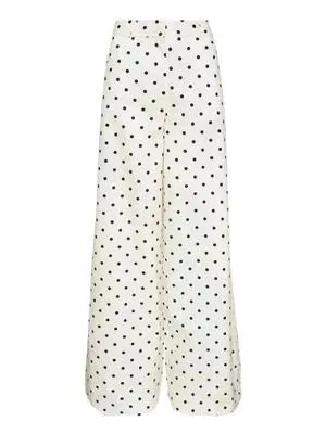 MSGM Polka-dot Trousers - White
