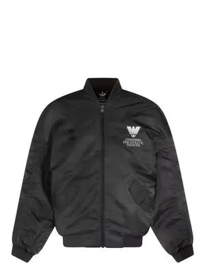 Adidas X Willy Chavarria Embroidered Bomber Jacket - Black