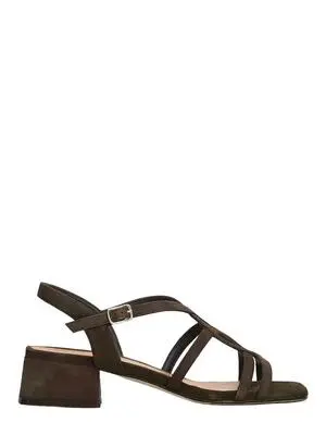 JULIE DEE Strappy Block-heel Sandals - Brown