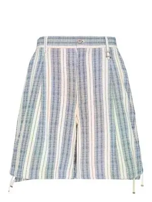 WOOYOUNGMI Striped Textured Shorts - Neutrals