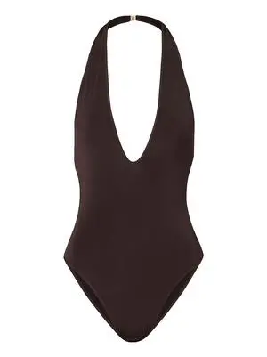 Zimmermann Luna Halterneck Open-back Bodysuit - Brown