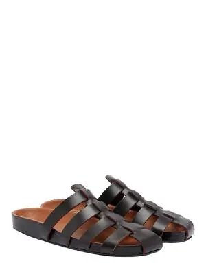 JUDE JUDE Dusty Leather Fisherman Sandals Brown