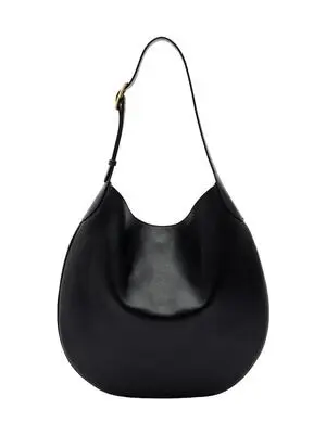 NILI LOTAN Jagger Medium Leather Shoulder Bag - Black