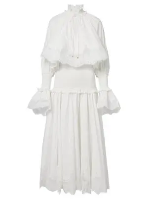 Zimmermann Alchemy Lace-trimmed Cotton Poplin Maxi Dress - White