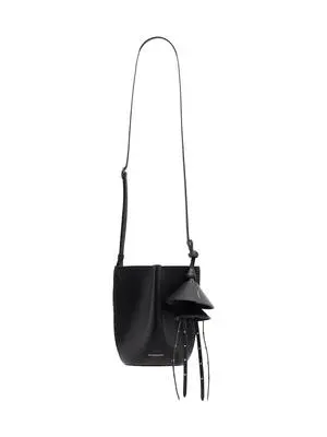 Givenchy Snap Mini Leather Bucket Bag - Black