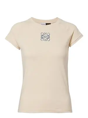 Loewe Anagram Cotton T-shirt - Beige