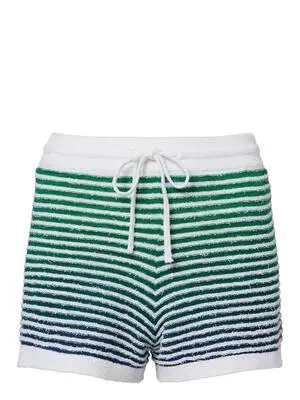 Loewe Paula's Ibiza Striped Cotton-blend Shorts - Multicoloured
