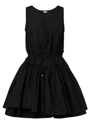 Loewe Paula's Ibiza Cotton Poplin Minidress Black