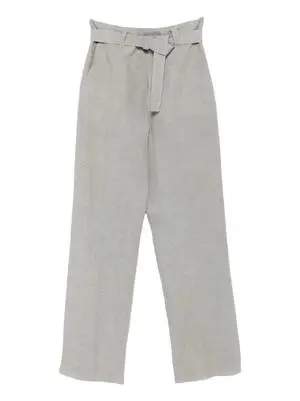 LARDINI Linen Trousers - Grey