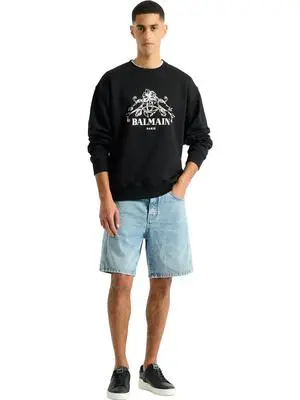 Balmain Printed Vine Sweatshirt - Black