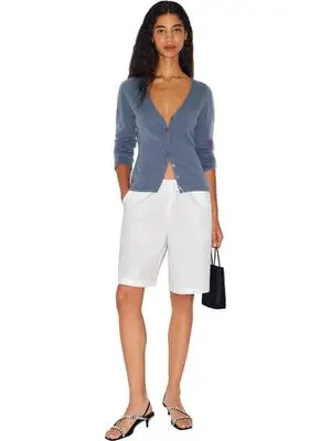 REFORMATION Bloom Cashmere V-Neck Cardigan Grey
