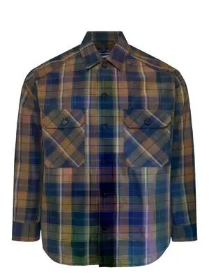 Comme Des Garçons Plaid Chest-pocket Jacket - Brown