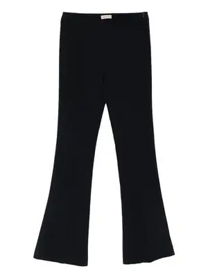 BLANCA VITA Pressed-crease Flared Trousers - Blue