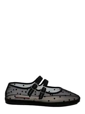 GONDOLINA Moretta Polka-dot Ballet Flats - Black