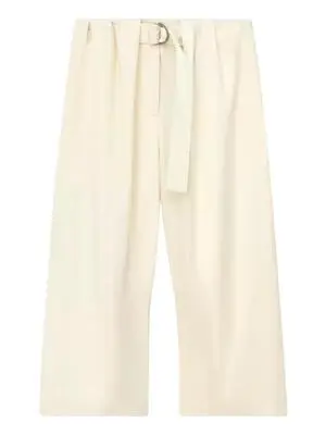 Loewe Belted Pleated Trousers Neutrals