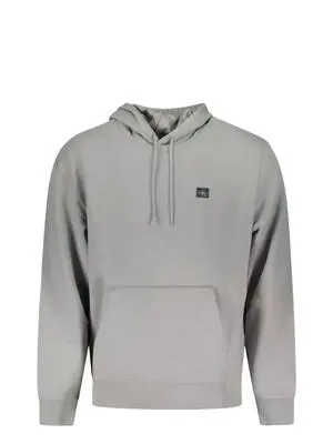 Calvin Klein Logo-patch Drawstring Hoodie - Grey