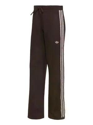 Adidas Crochet-knit Side-stripe Trousers - Brown