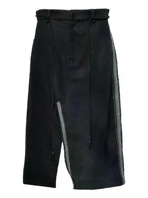 LEE MATHEWS Haruto Linen Skirt - Black