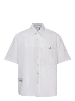 WOOYOUNGMI Stripe-pattern Short-sleeve Shirt - Neutrals