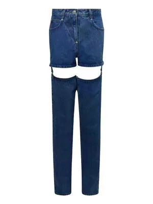 PUSHBUTTON Detachable Garter Jeans - Blue