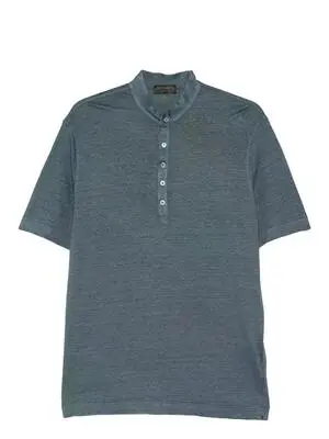 DELL'OGLIO Button-down T-shirt - Blue