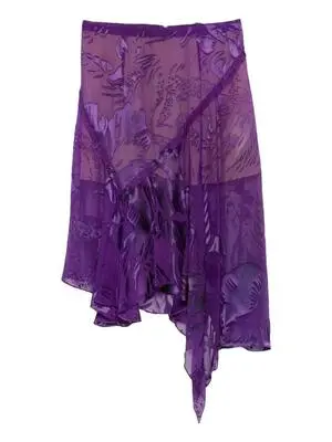 Dsquared2 Floral Print Mini Skirt - Purple
