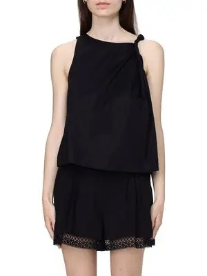TWINSET Sleeveless Top With Knot Detail - Black