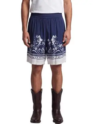 IH NOM UH NIT Printed Shorts - Blue