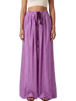 FORTE_FORTE Silk Palazzo Trousers - Violet