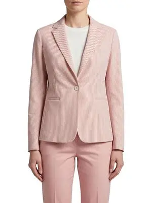 CIRCOLO 1901 Single Breasted Striped Jacket - Multicolor