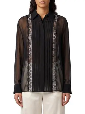 ROBERTO CAVALLI Roberto Cavalli Silk Shirt With Lace Inserts