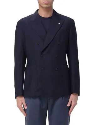 MANUEL RITZ Double Breasted Blazer - Blue