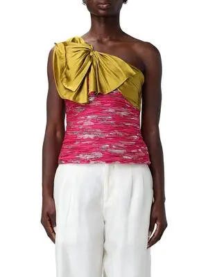 Valentino Garavani One Shoulder Bow Detail Top - Fuchsia