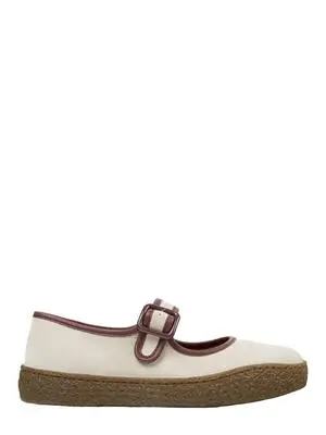 Camper Peu Terreno Suede Mary Jane Ballerina - Beige