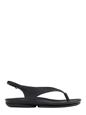 Camper Camper Right Isla Grained Leather Sandals Black