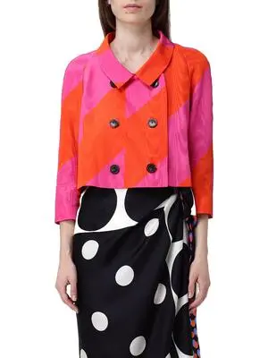 Dries Van Noten Double-breasted Cotton Blend Trench Coat - Fuchsia