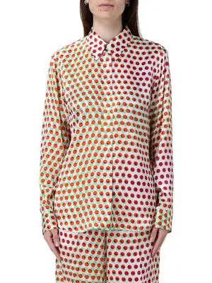 Dries Van Noten Polka Dot Silk Shirt - Ecru