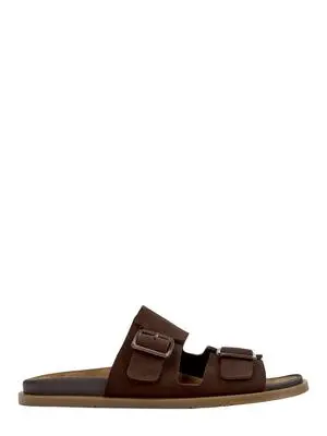 CAMPER Camper Lluc Suede Sandals With Double Strap Closure