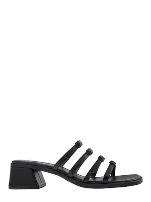 Camper Kora Leather Heeled Sandals - Black
