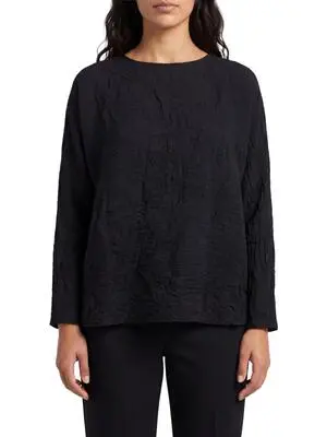 DANIELA GREGIS Textured Top - Black