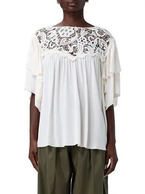 ANIYE BY Lace Detailed Ruffled Blouse - White