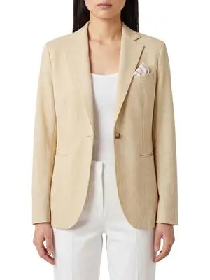 CIRCOLO 1901 Circolo 1901 Single-Breasted Cotton Blazer Biscuit