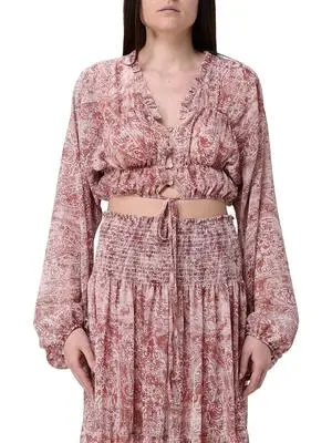 ANIYE BY Cropped Paisley Print Blouse - Red