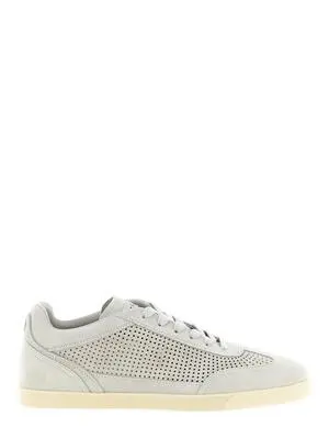 Kiton Perforated Suede Calfskin Leather Sneakers - Grey