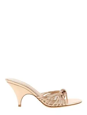 GIANVITO ROSSI Sofia Laminated Nappa Leather High-heeled Mules - Pink